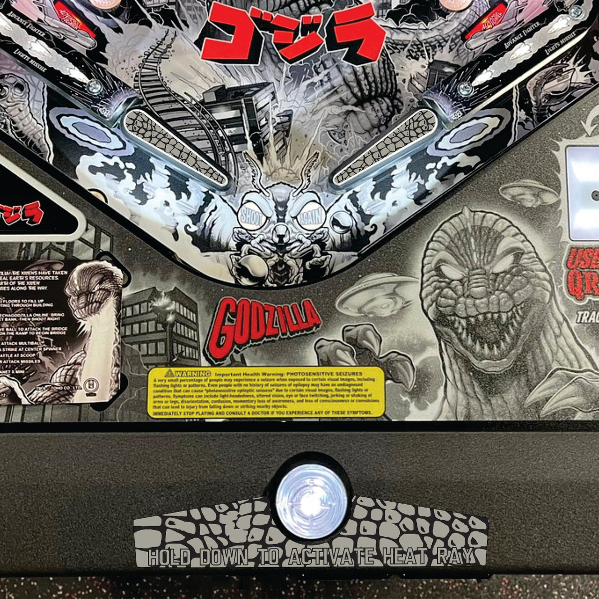 Godzilla 70th Anniversary Pinball Lockdown Bar Accent – Mezel Mods