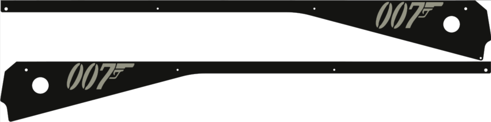 James Bond 007 Pinball Logo Side Rail Armor – Mezel Mods