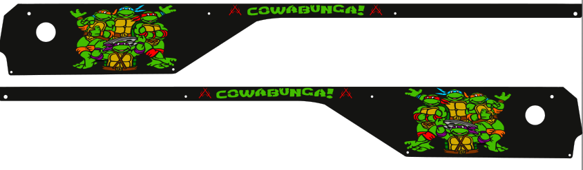 Teenage Mutant Ninja Turtles Pinball Cowabunga Side Rail Armor – Mezel Mods