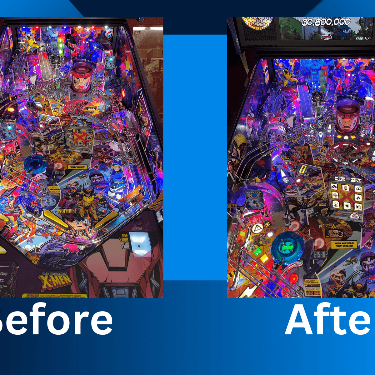 Uncanny X-men Pinball Backboard Illumination – Mezel Mods