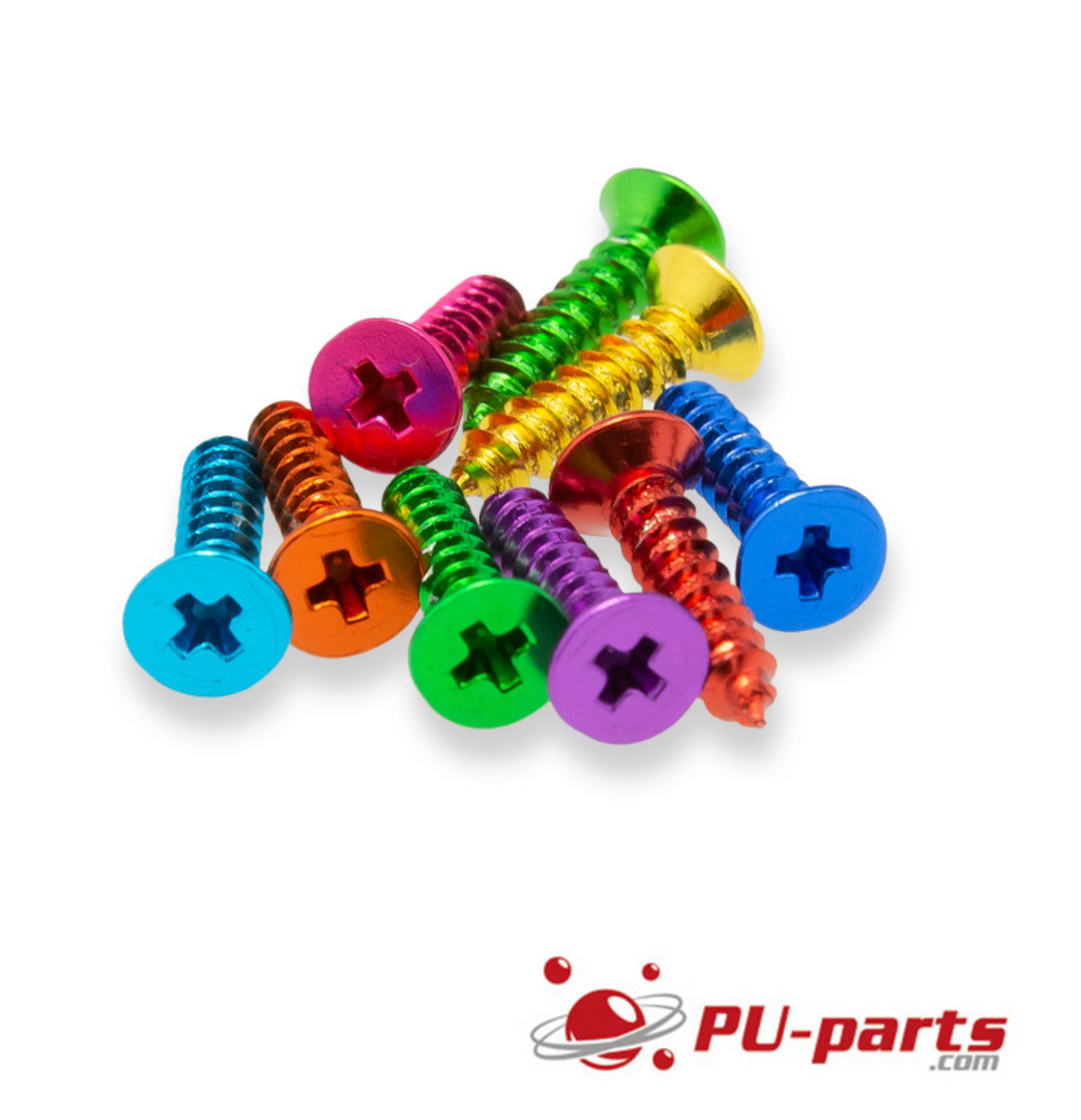 #4 x 1/2" Colored Anodized Flat Head Machine Screw – Mezel Mods ...