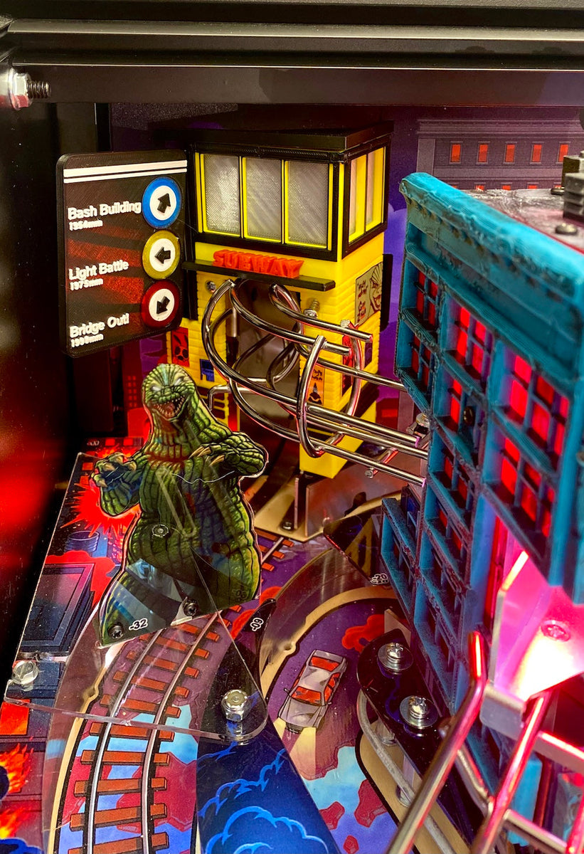 Godzilla Pinball Subway Building and Sign Upgrade – Mezel Mods